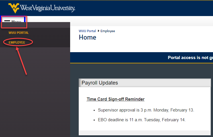 Accessing Your Electronic W-2 through the WVU Portal